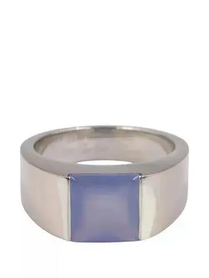 CARTIER 2010s Tank Chalcedony Ring - Silver
