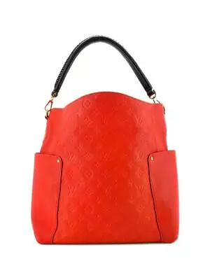 LOUIS VUITTON Bagatelle Monogram Empreinte Leather Hobo Bag - Orange