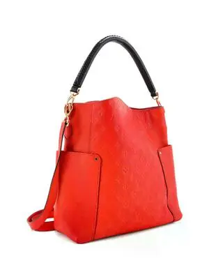 LOUIS VUITTON Bagatelle Monogram Empreinte Leather Hobo Bag - Orange