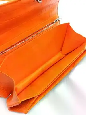 Balenciaga Gossip Croc-embossed Shoulder Bag - Orange