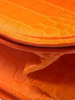 Balenciaga Gossip Croc-embossed Shoulder Bag - Orange