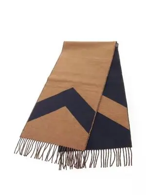 Hermès 2020s Kazak Chevron Fringe Scarf - Brown