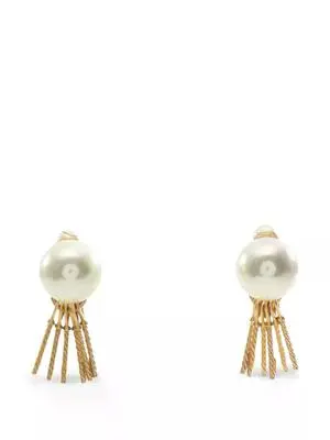 Dior J'adior Key-detail Earrings - White