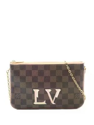 LOUIS VUITTON Chain-strap Double-zip Crossbody Bag