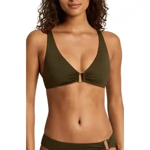 Ralph Lauren Ring Triangle Bikini Top - Dark Olive