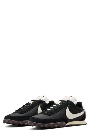 Nike Waffle Racer Sneaker - Black/sail