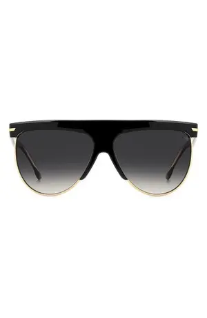Victoria Beckham 65mm Oversized Pilot Sunglasses - Black/dark Grey Sf