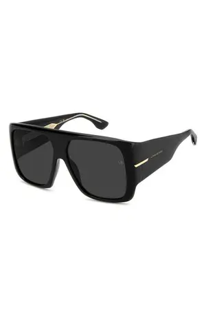 Victoria Beckham 60mm Flat Top Sunglasses - Black/grey