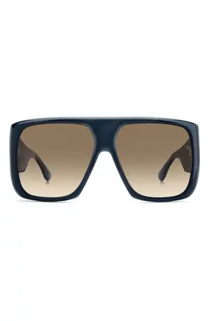 Victoria Beckham 60mm Flat Top Sunglasses - Marble Blue/brown Sf