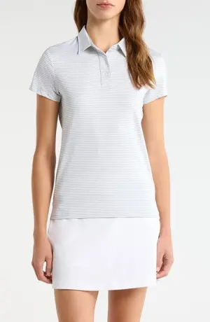 SWANNIES Kayla Polo Top - Glacier White