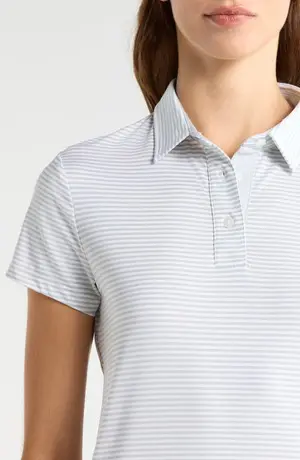 SWANNIES Kayla Polo Top - Glacier White