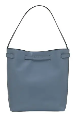 Longchamp Le Roseau Smart Leather Hobo Bag - Slate