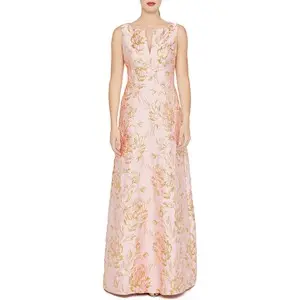V-Neck Floral Gowns