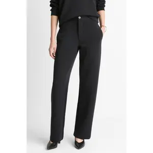 Vince Stretch Cotton Blend Trousers - Black