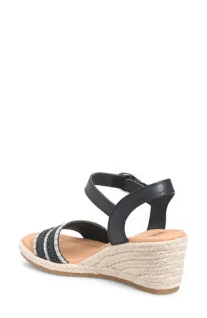 SOFFT Inez Ii Espadrille Platform Wedge Sandals - Black