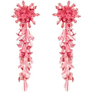 Oscar De La Renta Bouquet Cascade Clip-on Earrings - Rose
