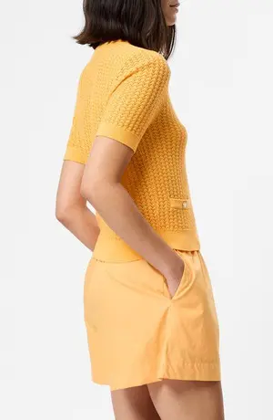French Connection Mozart Micro Scallop Stitch Top