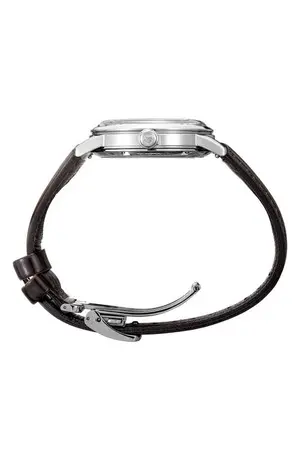 SEIKO WATCHES Presage Automatic Leather Strap Watch