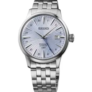 SEIKO WATCHES Presage Cocktail Time Automatic Gmt Bracelet Watch - Blue