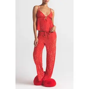SKIMS Sheer Velvet Pajamas