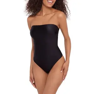 Steve Madden Open Back One-piece Swimsuit - Raven Black