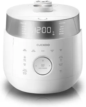 CUCKOO 6-cup Induction Heating Twin Pressure Rice Cooker With Nonstick Inner Pot - White