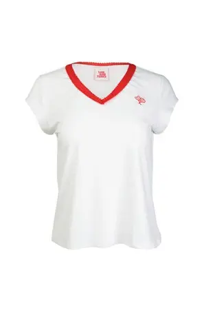 LOVE ALL TENNIS Kate Classic Top - Red