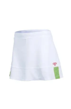 LOVE ALL TENNIS Tracy Gingham Skort - Green