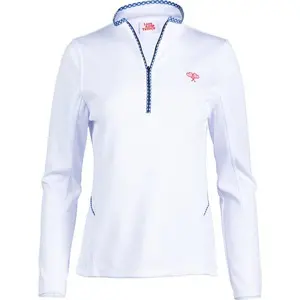 LOVE ALL 1/4 Zip Tracy Jacket Gingham - Blue