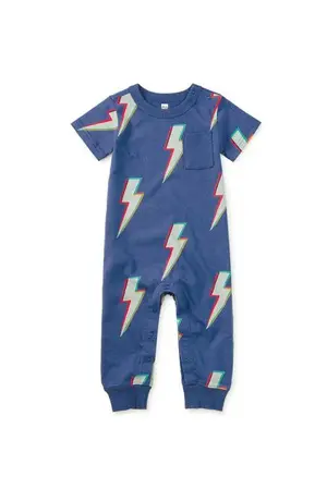 TEA COLLECTION Printed Baby Romper - Lightning Bolts