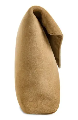 Saint Laurent Large Cassandre Suede Envelope Clutch - Light Cumin