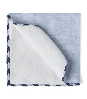 Brunello Cucinelli Silk Pocket Square - White
