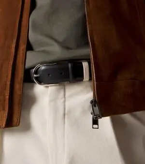 Brioni Leather Belt - Black