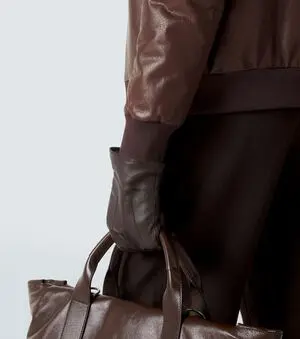 Brioni Leather Bomber Jacket