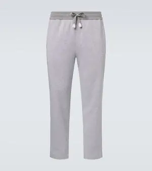 Brioni Cotton-blend Jersey Sweatpants - Grey