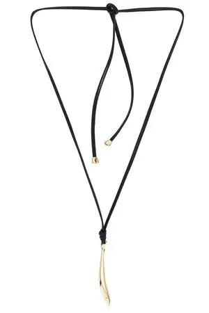 Bottega Veneta Sardine Leather Necklace - Nero