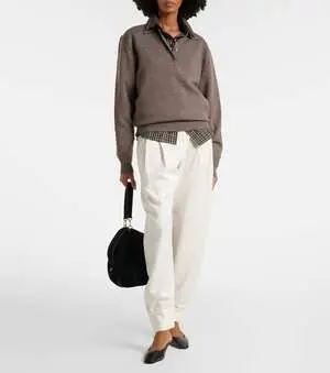 RÓHE Wool And Cashmere Polo Sweater - Grey