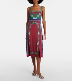 La DoubleJ Floral Printed Midi Dress - Multicoloured