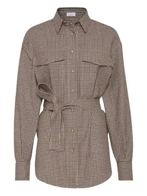 Brunello Cucinelli Wool Checked Shirt