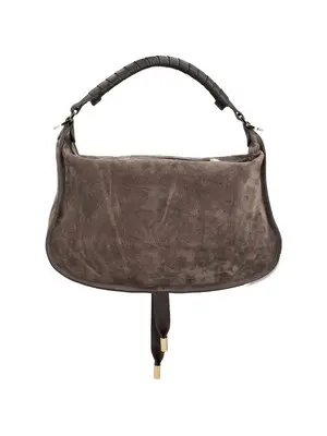 Chloé Marcie Suede Leather Shoulder Bag - Brown