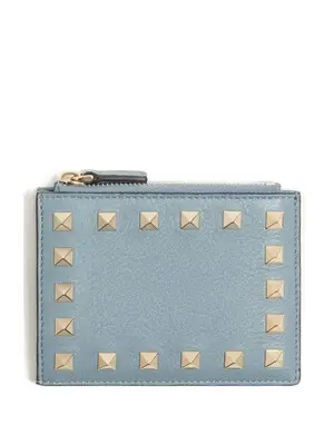 Valentino Garavani Rockstud Leather Coin Purse - Grey