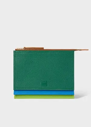 Paul Smith Leather Concertina Zip Pouch