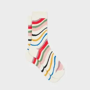Paul Smith Cotton-blend 'swirl' Socks - White