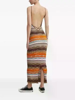 Desigual Striped Open-back Dress
