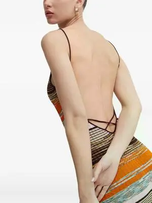 Desigual Striped Open-back Dress