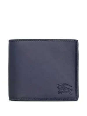 Burberry Embossed Check Bi-fold Wallet - Blue