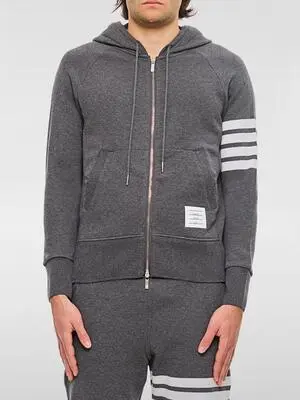 Thom Browne Full Zip Sweatshirt - Grey 1