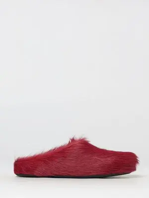 Marni Furry Mules - Red