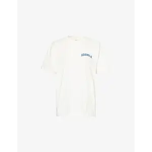 ADANOLA Varsity Cotton-jersey T-shirt - White/college Blue