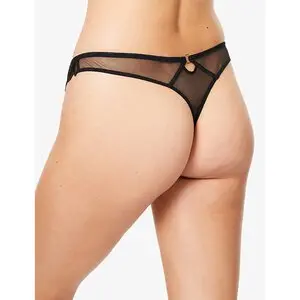 AUBADE Sweet Euphoria Tanga Lace Briefs - Black